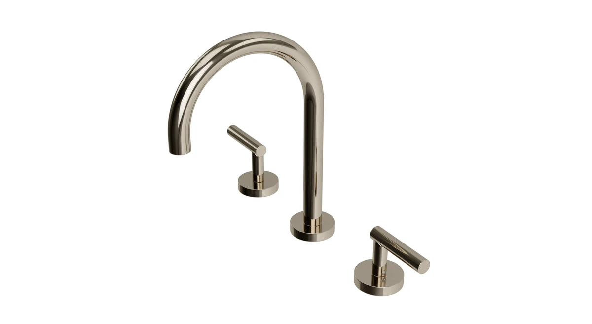 Contour Two Handle Deck Mount Gooseneck Lavatory… | Fireclay Tile