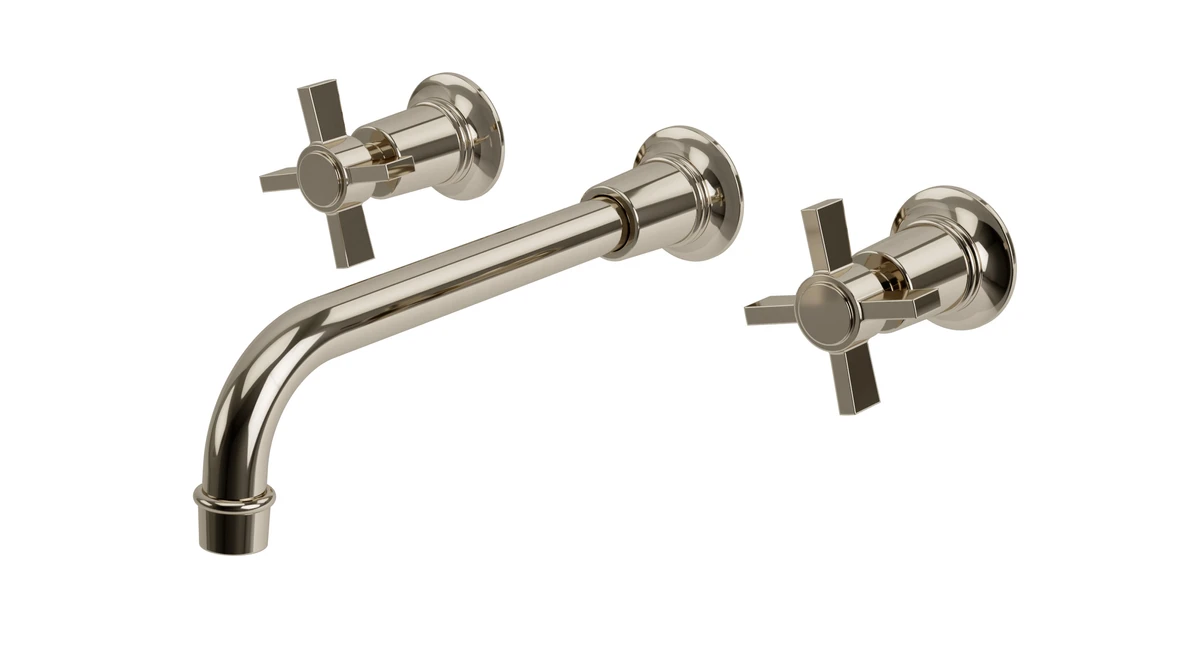 Emerson Two Handle Wall Mount 10" Lavatory Faucet… | Fireclay Tile