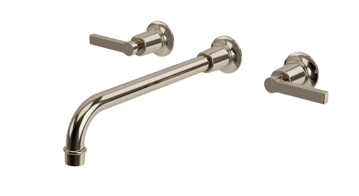 Emerson Two Handle Wall Mount 12" Lavatory Faucet… | Fireclay Tile