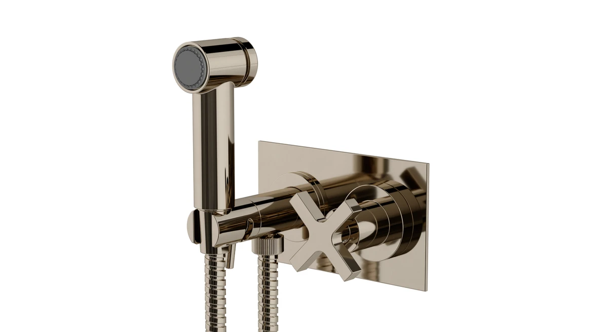 Flatiron One Handle Wall Mount Bidet Trim with Linear… | Fireclay Tile