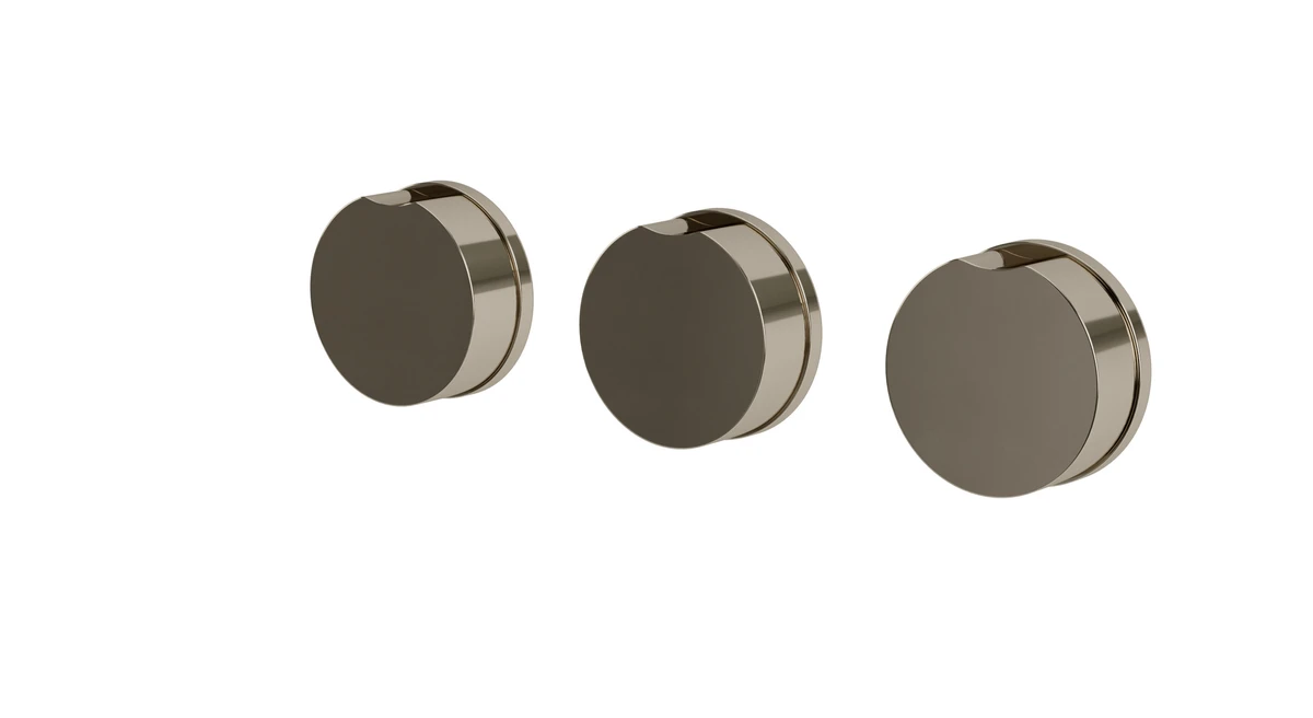 Foundry Three Handle Wall Mount Bath Trim with… | Fireclay Tile